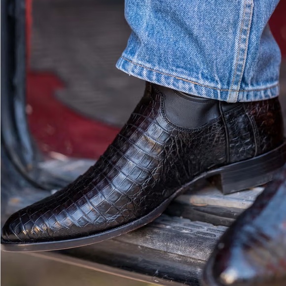 Tecovas | Shoes | Tecovas The Cole Caiman Leather Boots In Midnight ...